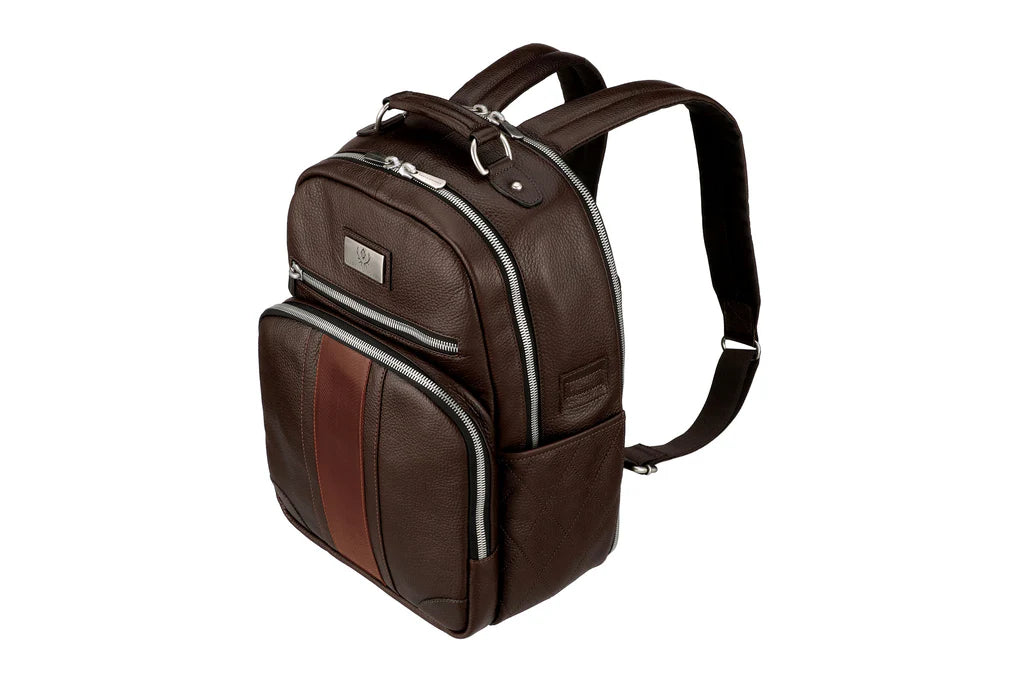 Martin Dingman Rudyard Saddle Leather Globe Trotter Backpack - Chocola ...