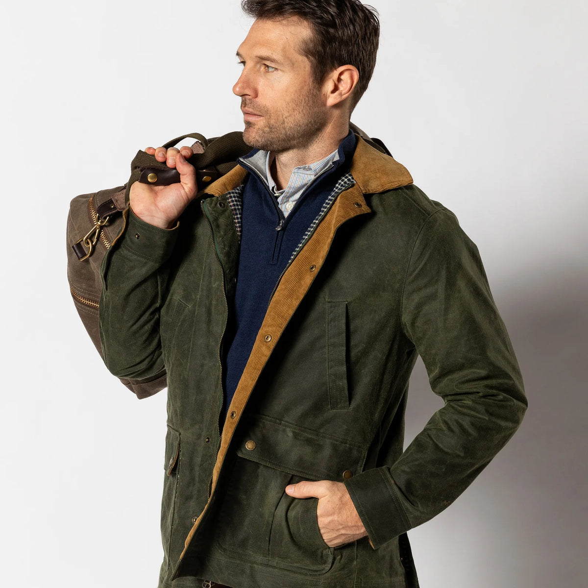 Duck Head Waxed Duck Canvas Jacket - Deep Olive – Chancellor's