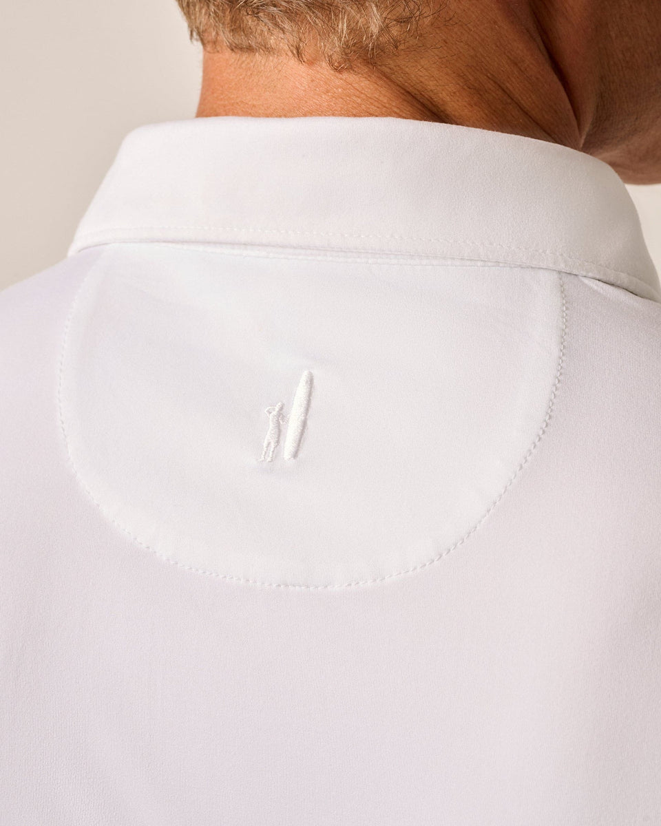 Johnnie-O Swing Long Sleeve Featherweight Performance Polo - White ...
