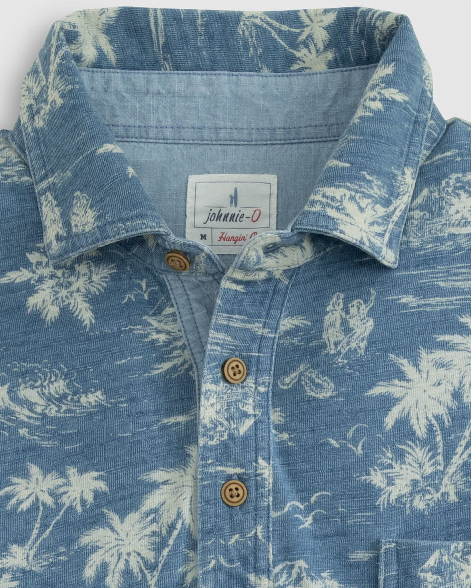 Johnnie-O Mirage Hawaiian Cotton Polo - Indigo – Chancellor's