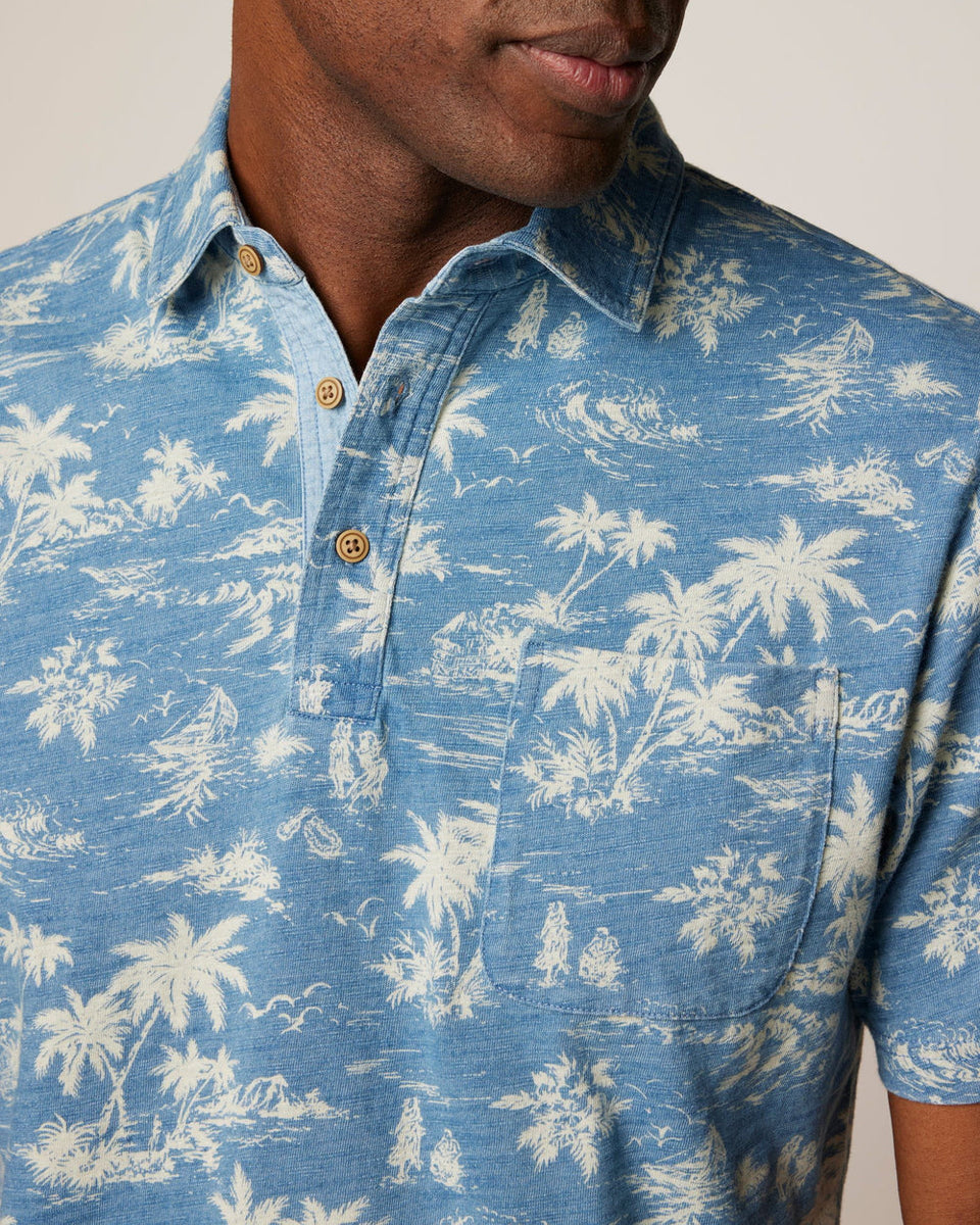 Johnnie-O Mirage Hawaiian Cotton Polo - Indigo – Chancellor's