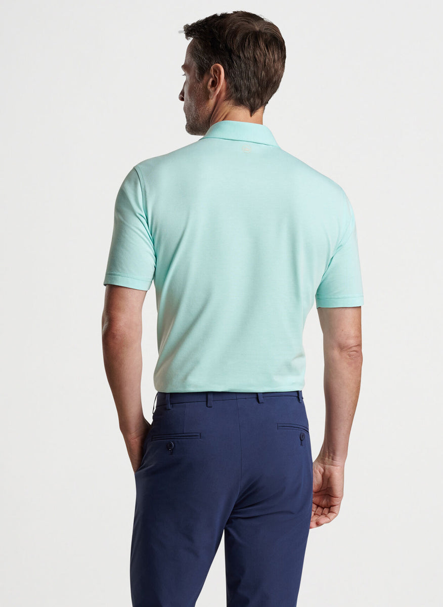 Peter Millar Albatross Cotton Blend Piqué Polo - Iced Aqua – Chancellor's