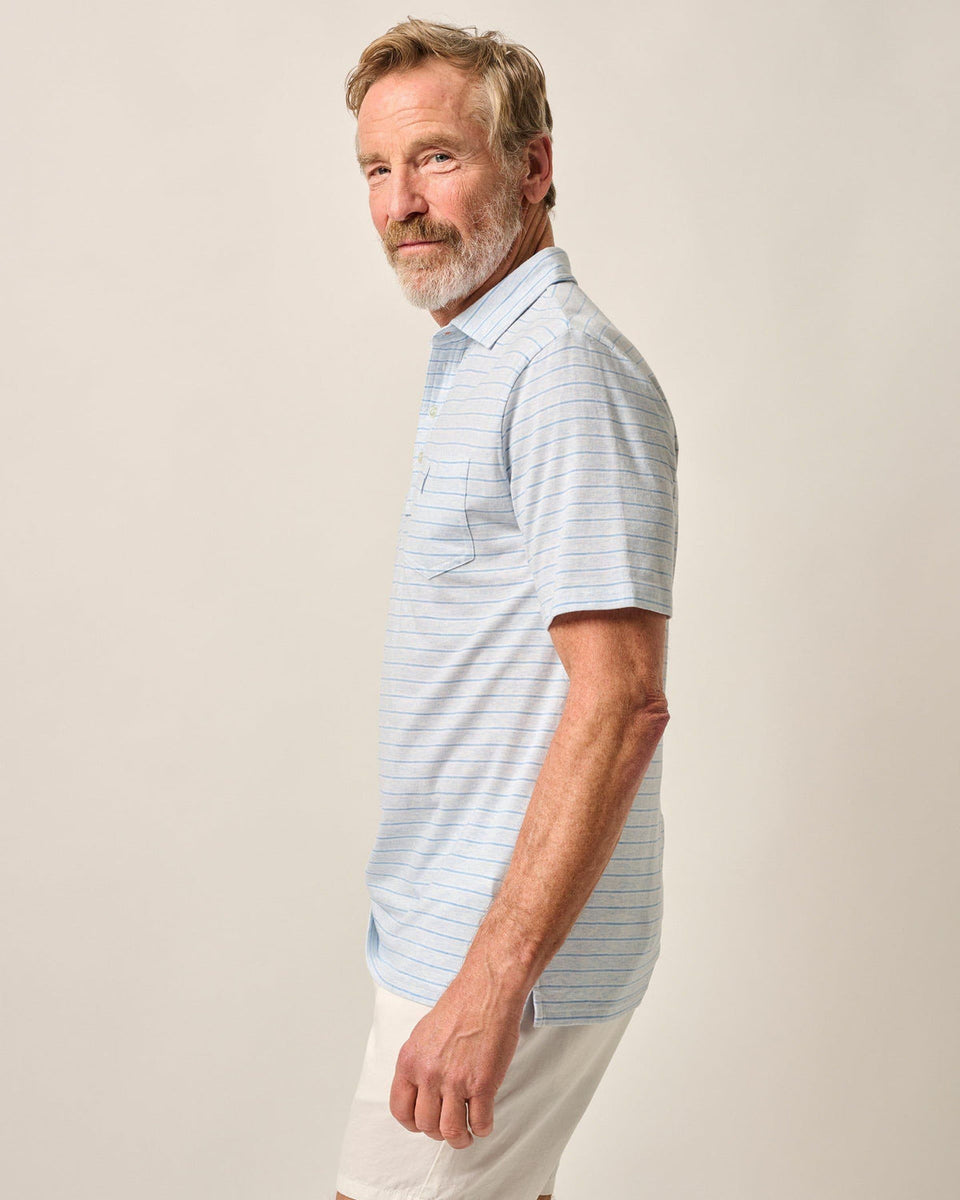 Johnnie-O Original 4-Button Polo - Matthis Stripe - Air – Chancellor's
